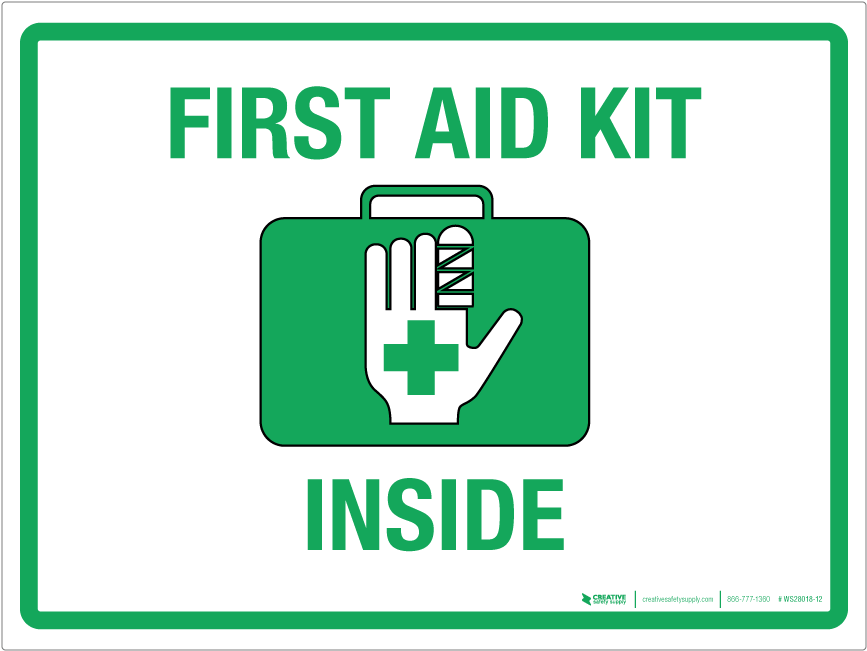 Download First Aid Kit Inside Wall Sign - First Aid Kit Inside - Full ...