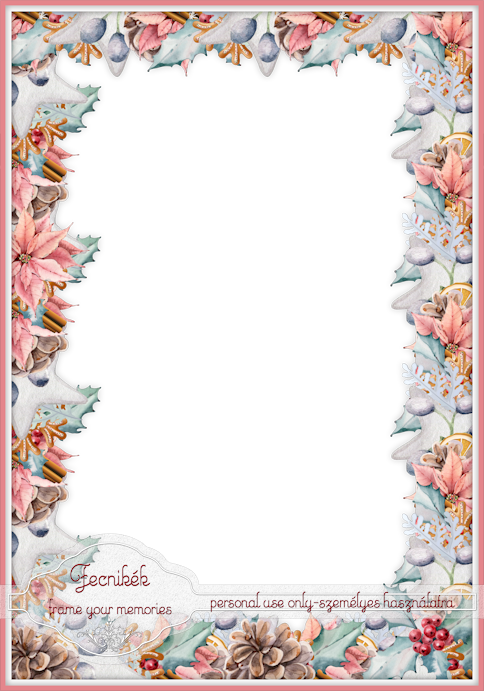 Download ~~ Pink Christmas Frame - Pink Christmas Frame - Full Size PNG ...