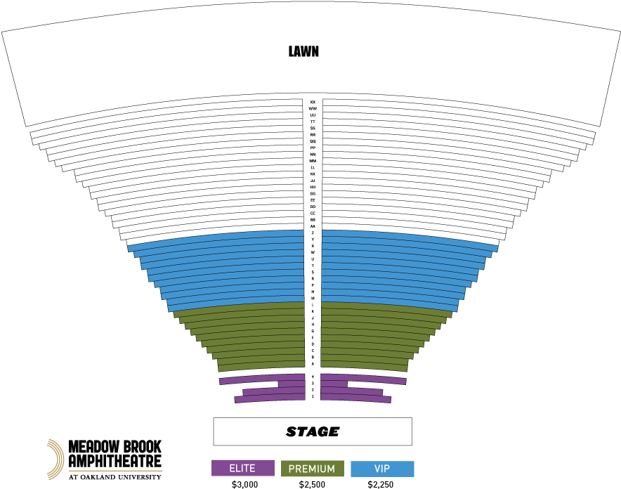 Download Transparent Click To Zoom - Meadow Brook Amphitheatre Seating ...