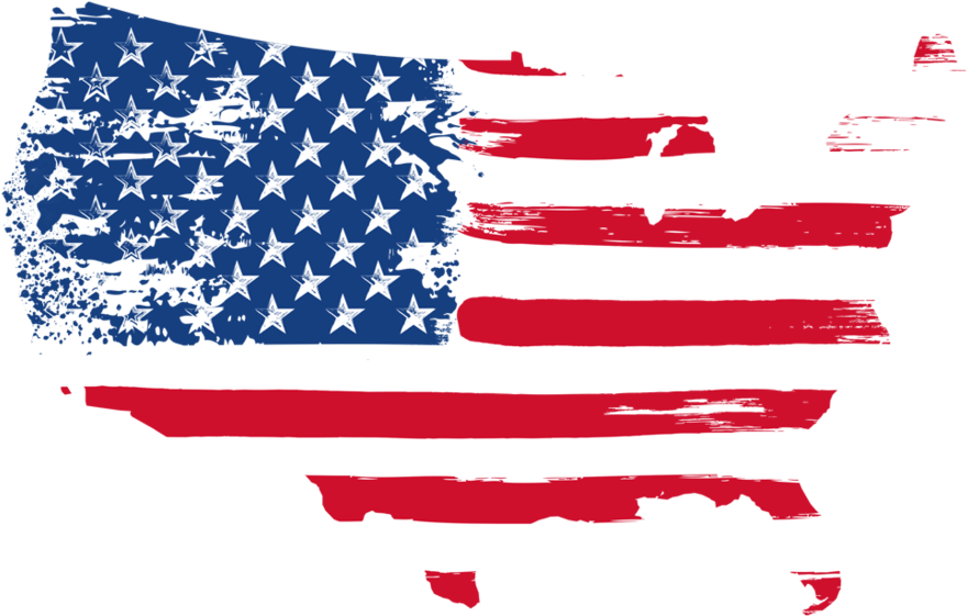 Download Usa Map Outline With Flag - Full Size PNG Image - PNGkit