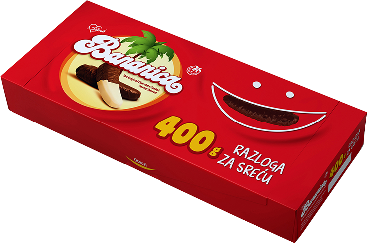 Download Bananica 400g - Kutija Cokoladnih Bananica Cena - Full Size ...