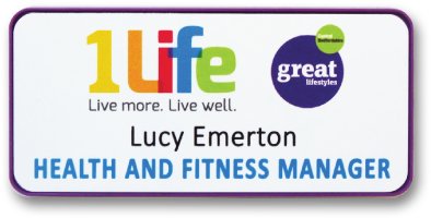 Download R4 Name Badge In A Slim Purple Frame C19 - Full Size PNG Image ...