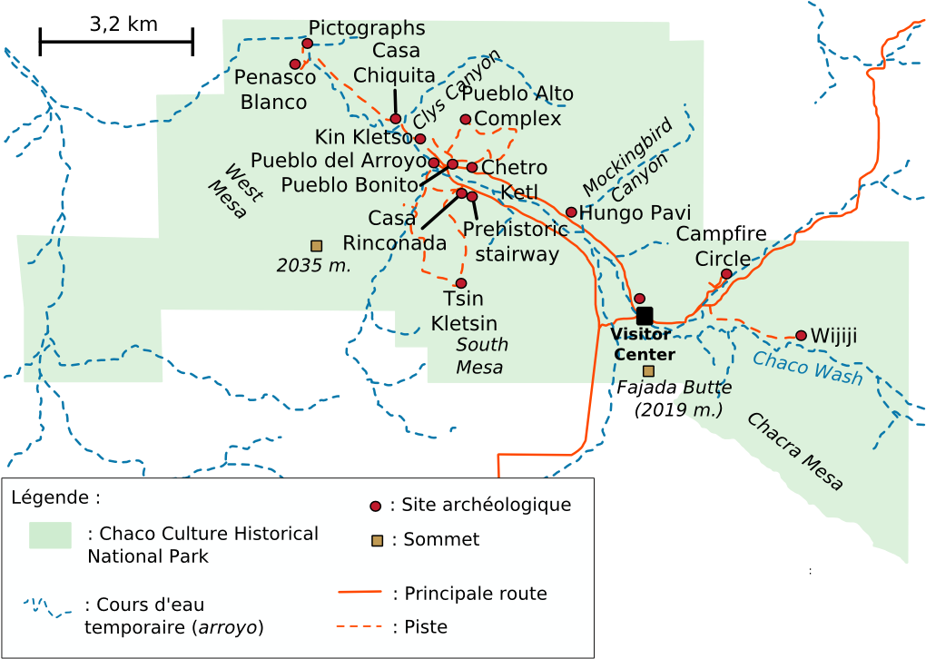 Download Carte Chaco Canyon 1 - Ancient Pueblo Bonito Map - Full Size ...