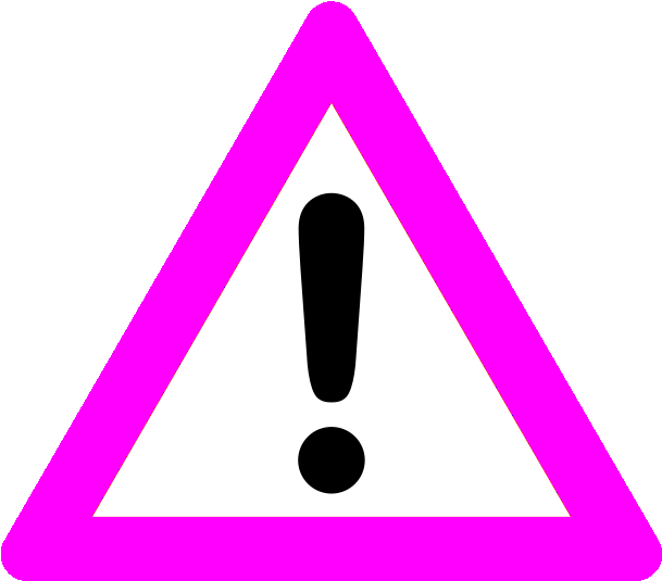 Download Warning-pink - Pink Warning Sign Png - Full Size PNG Image ...