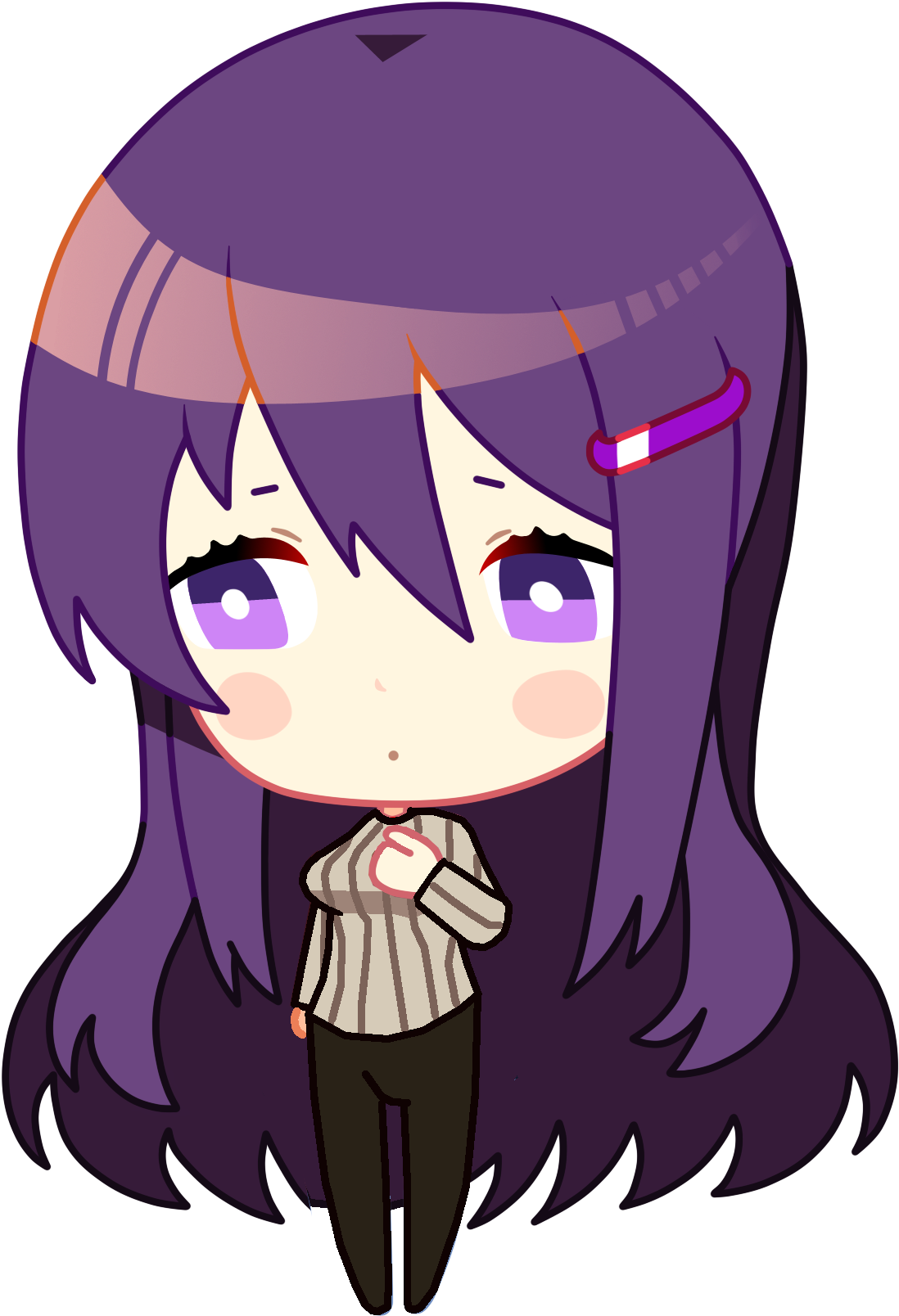Download Hd Casual Yuri Chibi Sprite - Doki Doki Yuri Chibi - Full Size ...