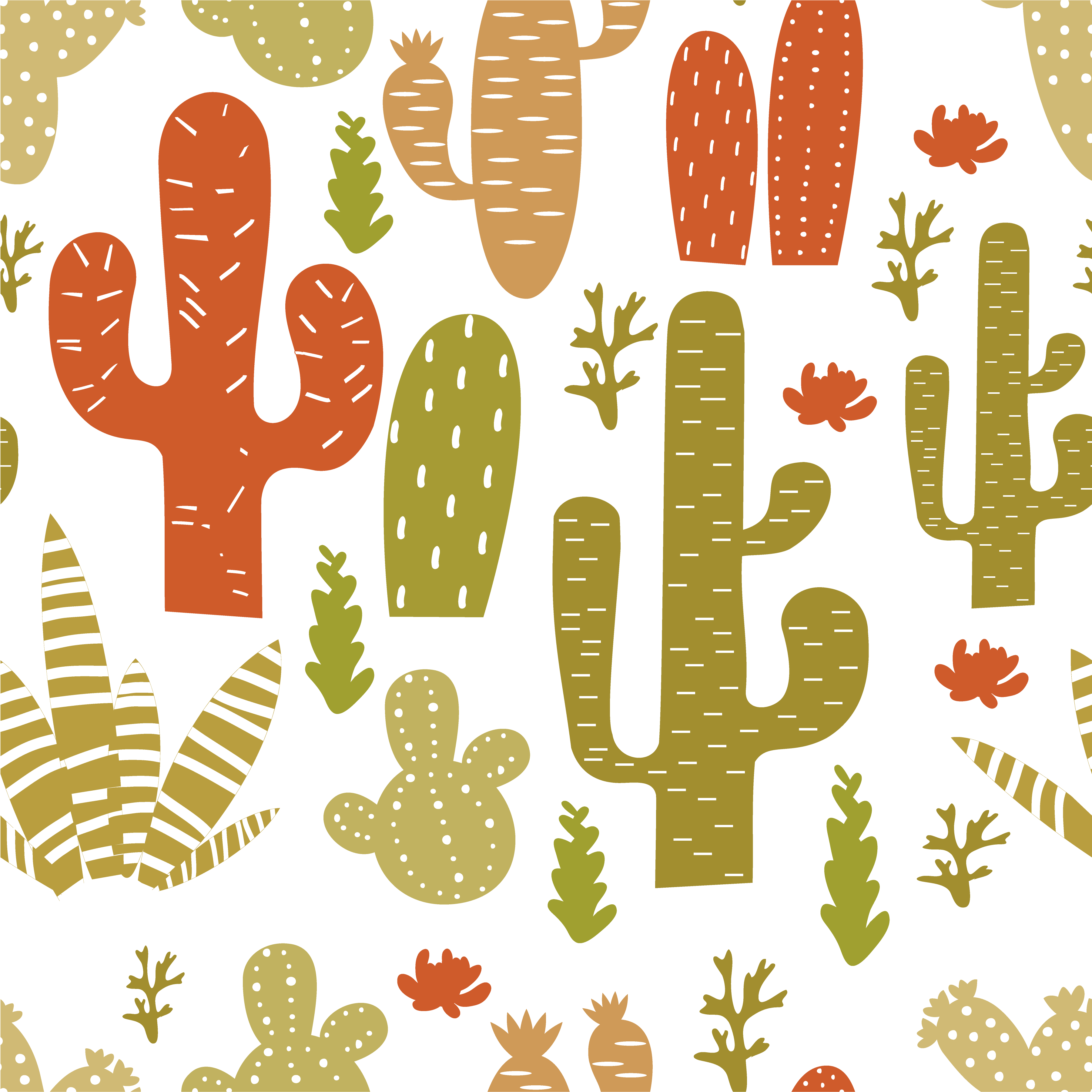 Download Cactaceae Euclidean Vector Red Background - Cactus Shapes Flat ...