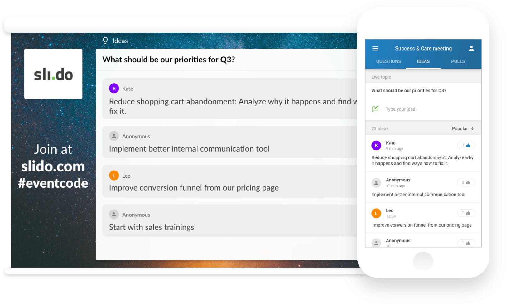 Download Run Effective Brainstorming Sessions - Sli Do - Full Size PNG ...