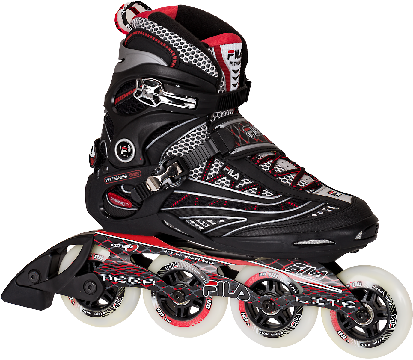 Download Fila Primo 90 Black/red - Inline Skates - Full Size PNG Image ...