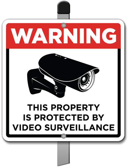 Download Protected By Video Surveillance - Signs - Full Size PNG Image ...