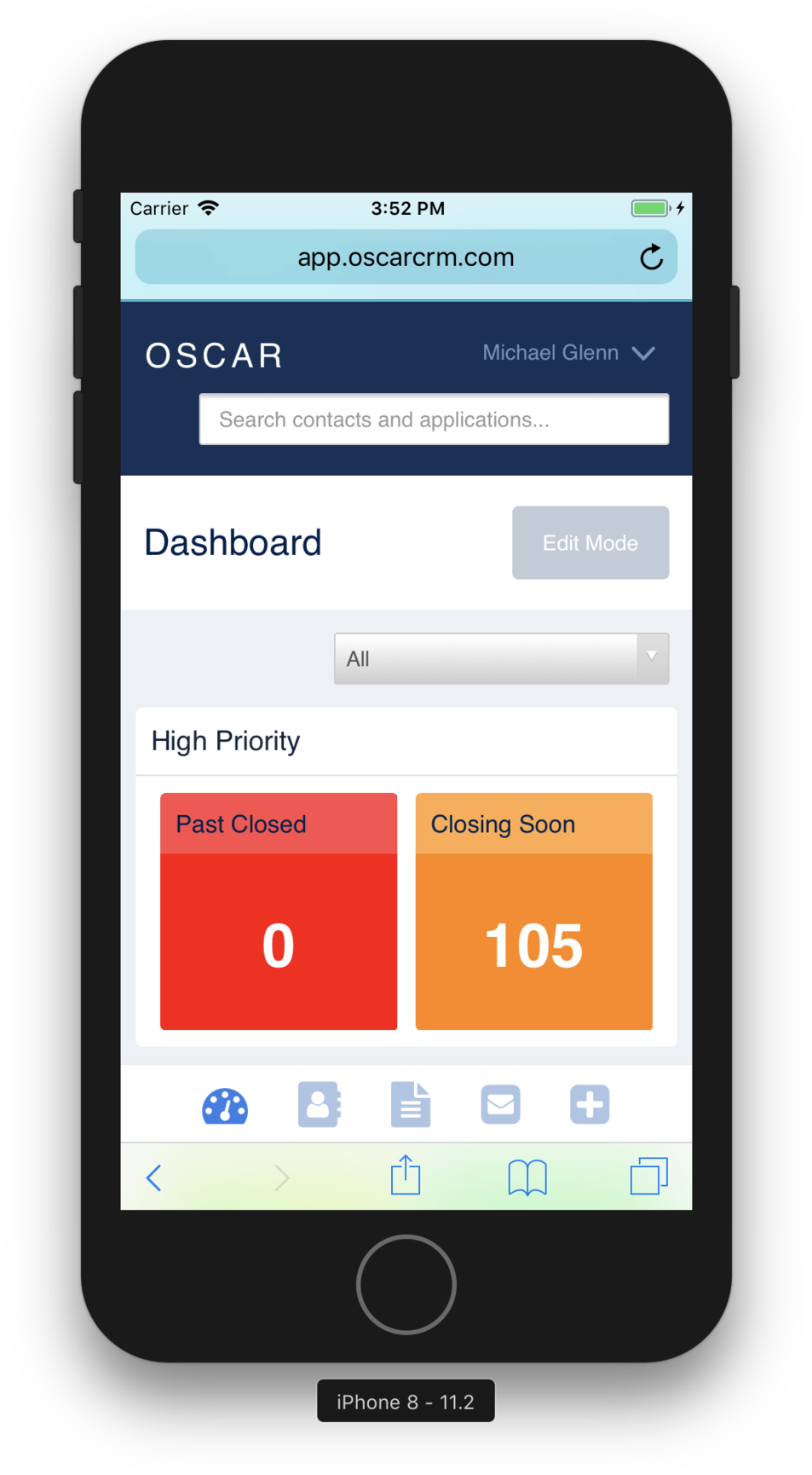 Download Oscar Dashboard Mobile Full - Full Size PNG Image - PNGkit