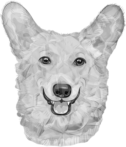 Download Dog,german Dog,white Dogs,black And White,poly,triangle ...