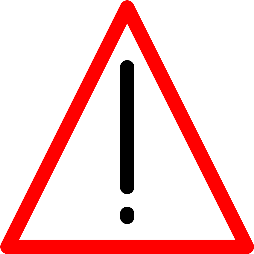 Download Warning Sign - Red Triangle Png - Full Size PNG Image - PNGkit