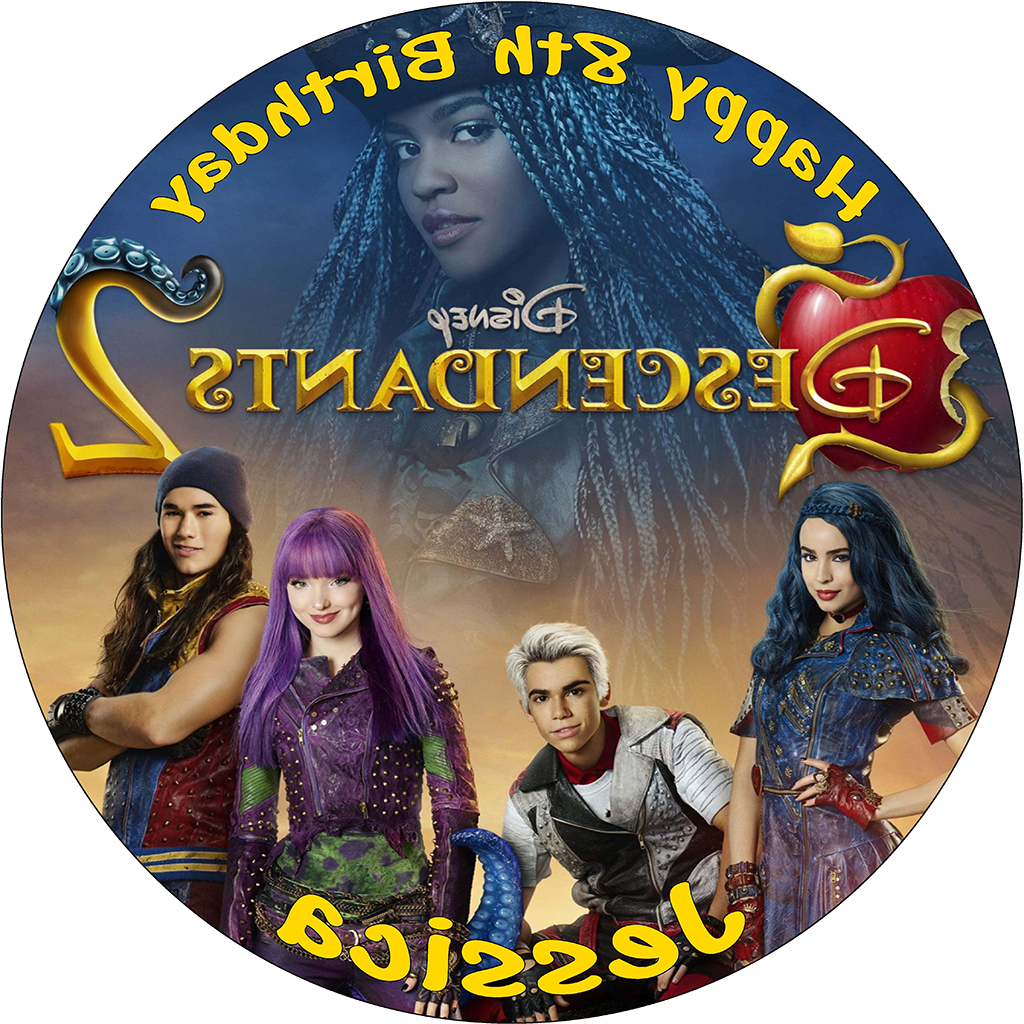 Download Descendants 2 Birthday Cake Kvdd Disney Descendants - Label ...