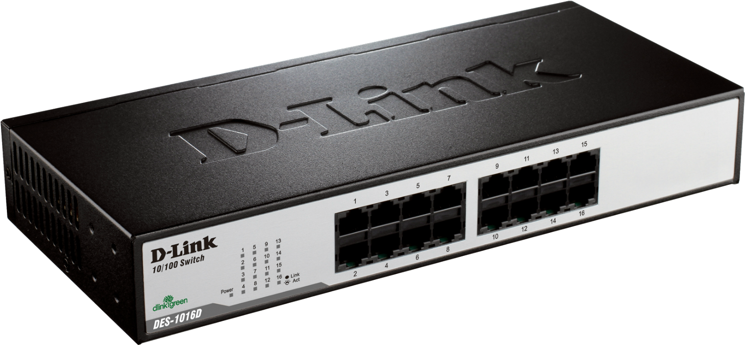 Download D-link Des1016d 16x10/100 Fast Ethernet Unmanaged Switch - D ...
