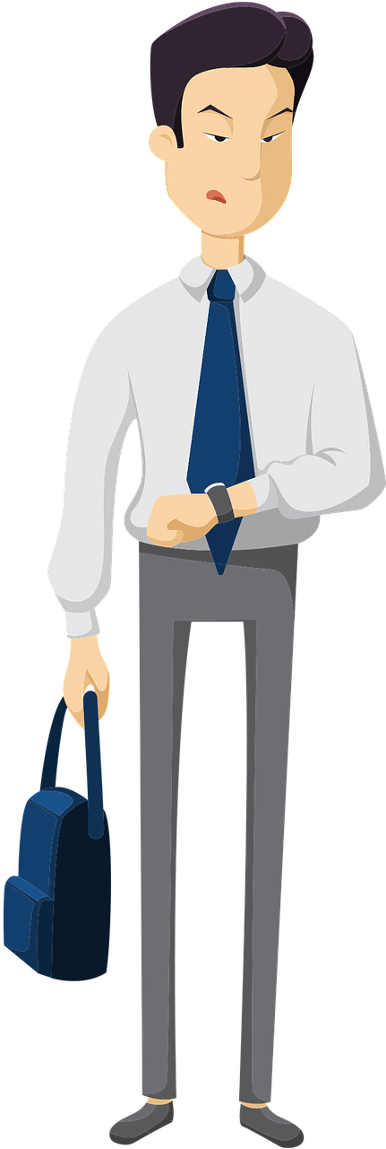 Download This Clip Art Of A Grumpy Looking Businessman Who Seems ...