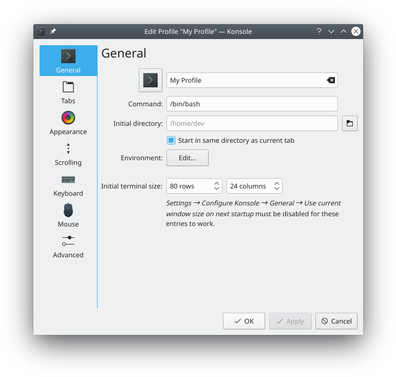 Download Konsole's Edit Profile Dialog Received A Huge User - Kde ...