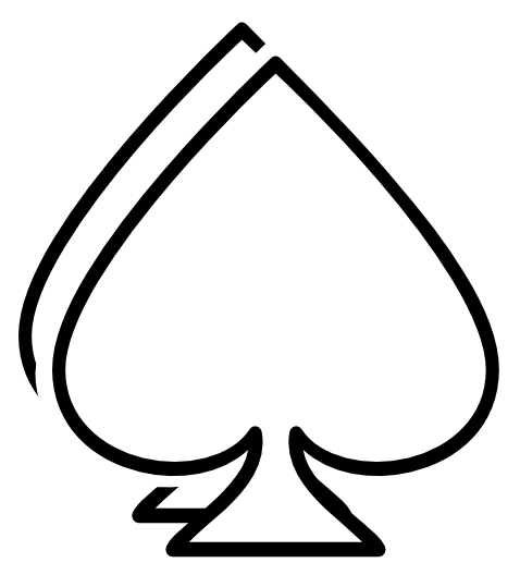 Download Ace Of Spades Stencil - Full Size PNG Image - PNGkit