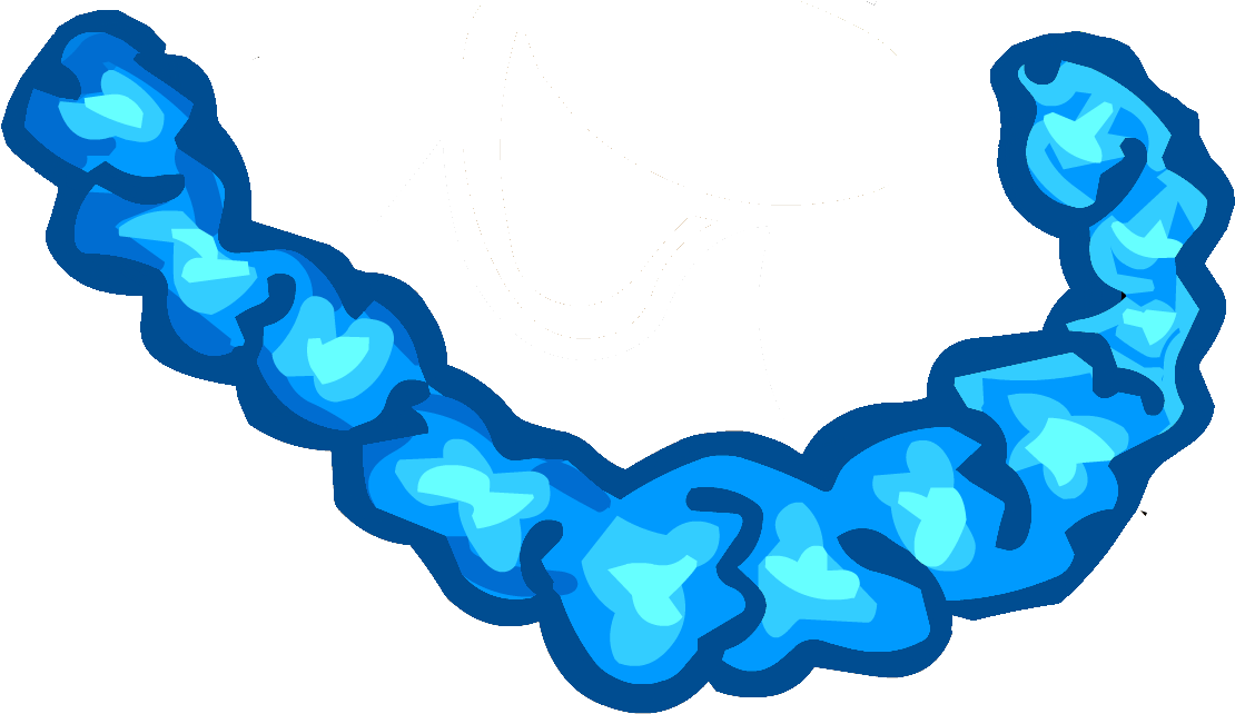 Download Blue Lei - Club Penguin Blue Lei - Full Size PNG Image - PNGkit