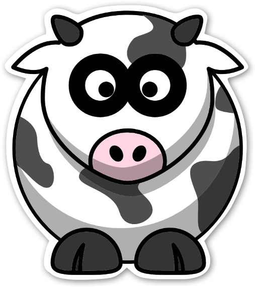 Download Vaca Animada - Cartoon Cow - Full Size PNG Image - PNGkit