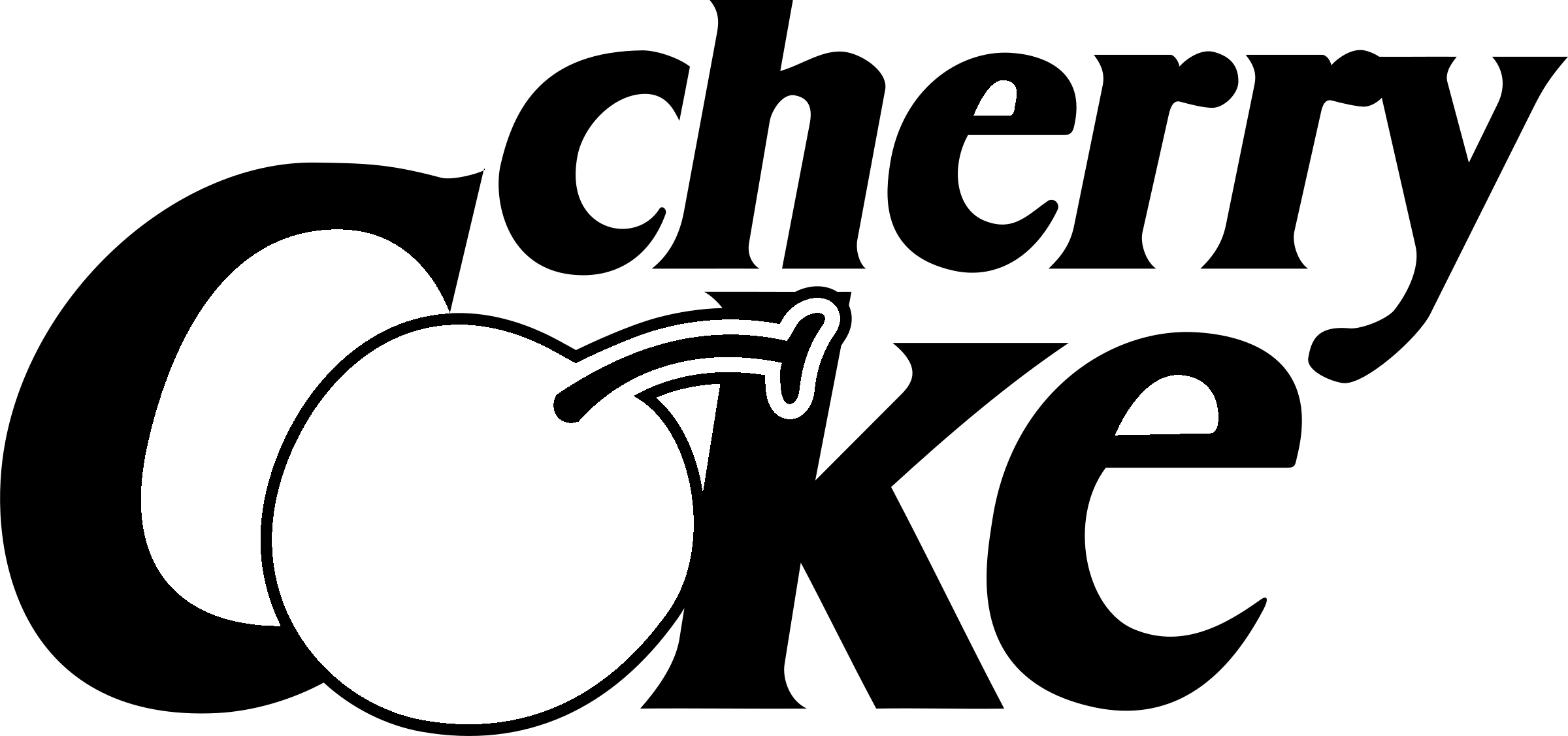 Download Coca Cola Cherry Logo Black And White - Full Size PNG Image ...