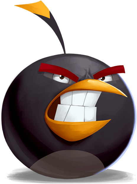 Download Angry Birds Bomb Angry - Full Size PNG Image - PNGkit