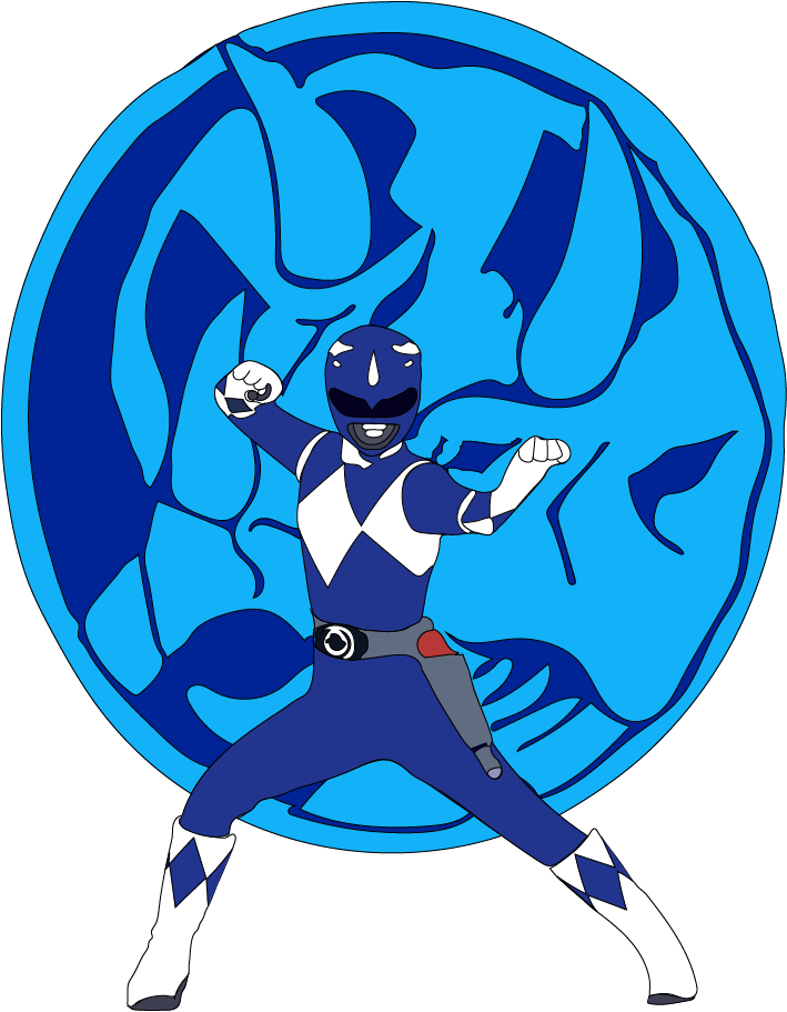 Download Mighty Morphin Power Rangers Blue Ranger Remake By - Blue ...