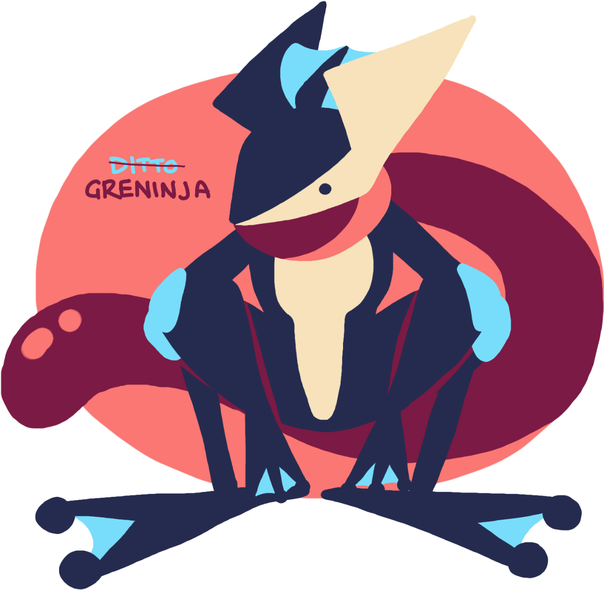 Download A Greninja With A Ditto Face But It's Definitely Not - Face ...