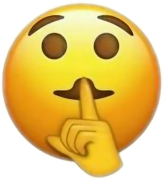Download Transparent Png Freeuse Download Hush Iphoneemoji Emoji ...