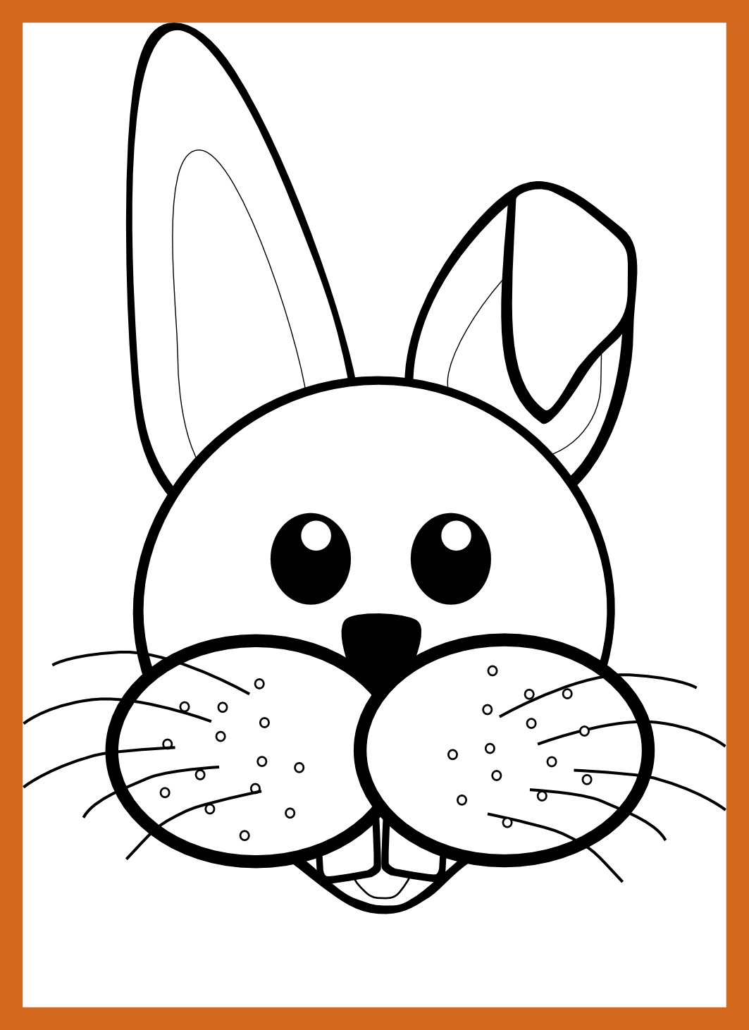 Download Shocking Bunny Black And White Rabbit Face Clipart - Rabbits ...