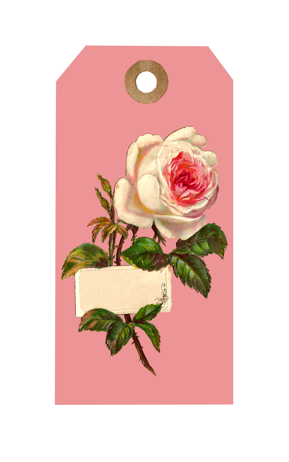 Download Printable Gift Tag - Rose - Full Size PNG Image - PNGkit