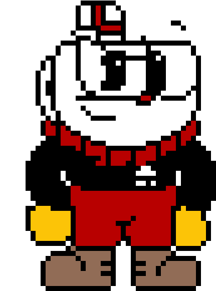 Download Cuptale Cuphead - Pixel Art - Full Size PNG Image - PNGkit