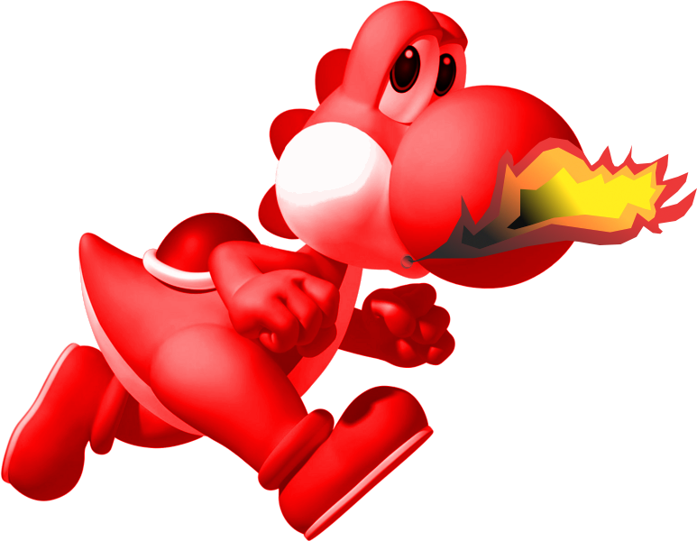 Download Fire Yoshi - Full Size PNG Image - PNGkit
