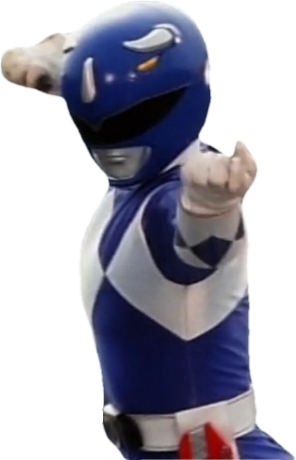Download Blue Ranger Pose S1e21 - Blue Power Ranger - Full Size PNG ...