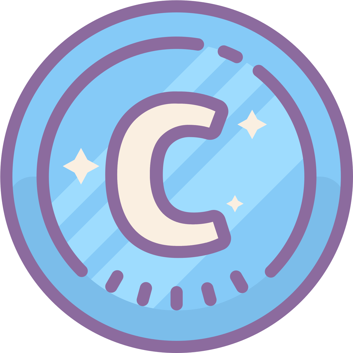 Download A Large Circle Surrounding The Letter C - Icon - Full Size PNG ...