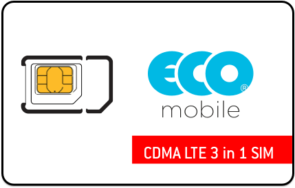 Download Cdma Lte Sim Kit 3 1 1 - Eco Mobile - Full Size PNG Image - PNGkit