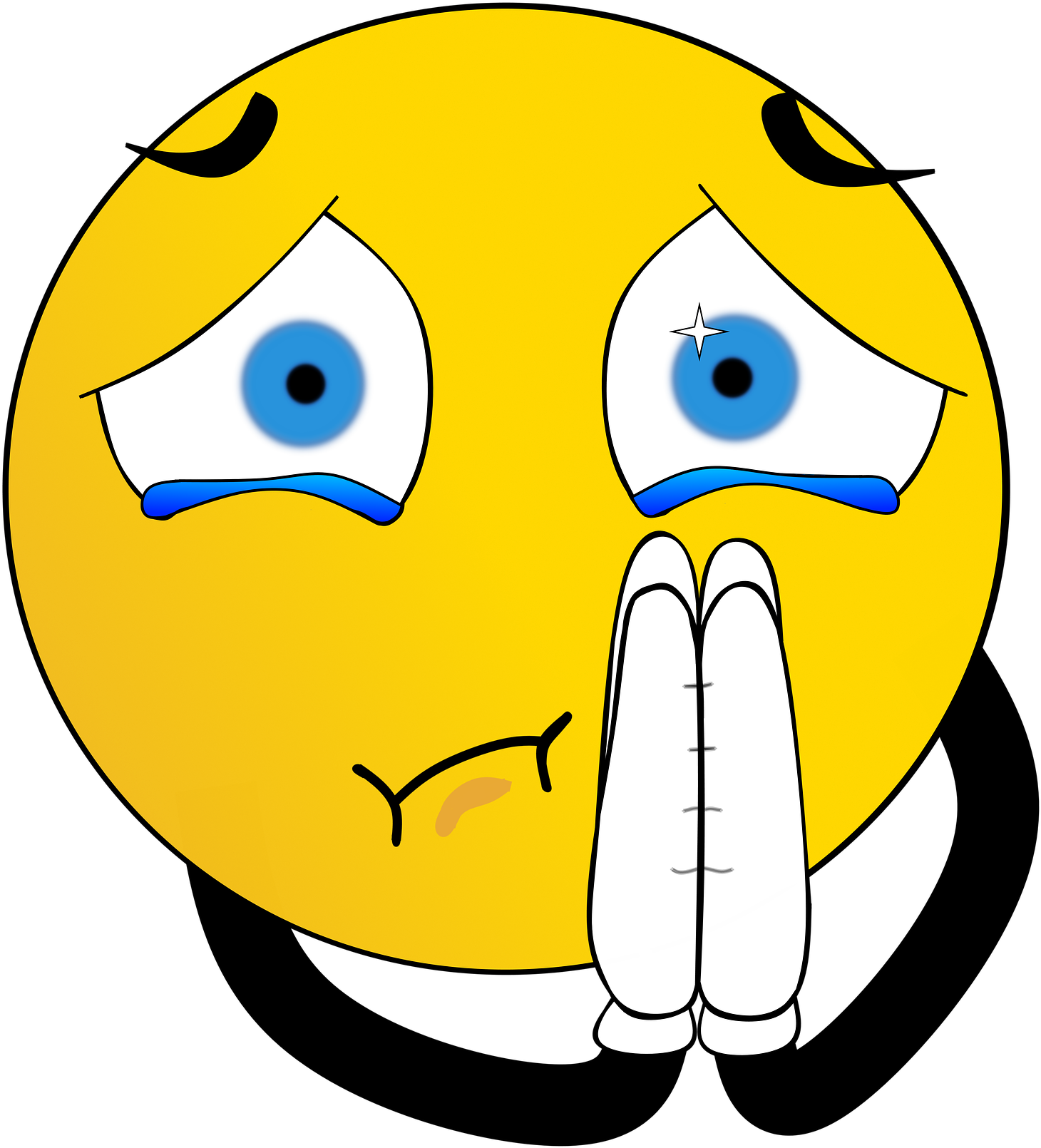 Download Praying Hands Smiley Christian Church - Sad Smiley - Full Size ...