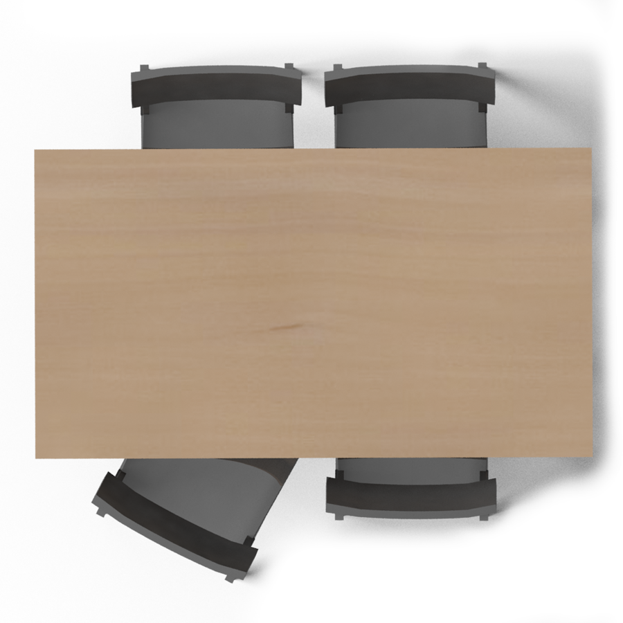 Download Table 4 Chairs Top View - Full Size PNG Image - PNGkit