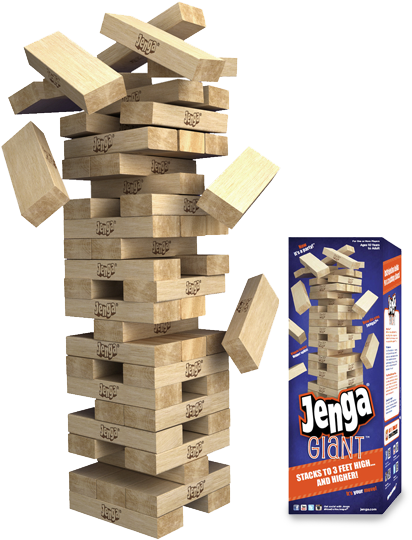 Download Giant Jenga -54 Pcs - Jenga Giant Genuine Hardwood Game - Full ...