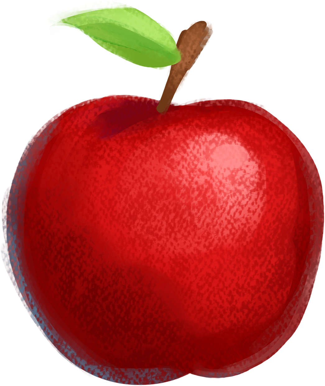 Download Transparent Drawn Apple Red Apple - Apple Drawing With Colour ...