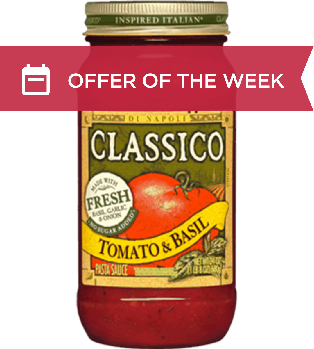 Download Classico® Pasta Sauce - Classico Pasta Sauce - Full Size PNG ...