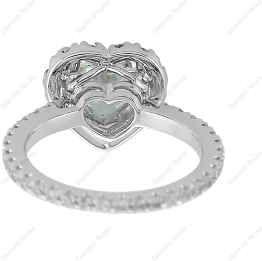 Download King Heart Cluster Ring - Engagement Ring - Full Size PNG ...