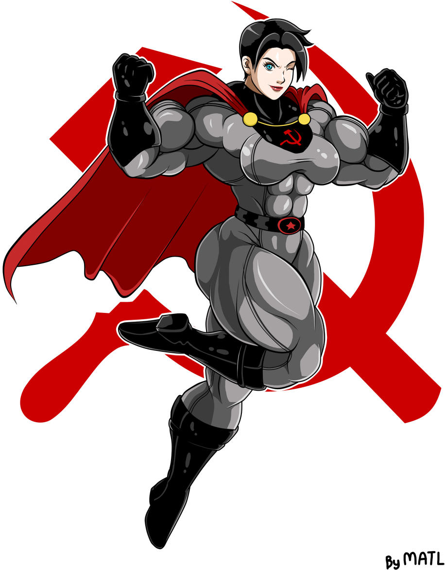 Download Soviet-superwoman - Cartoon - Full Size PNG Image - PNGkit