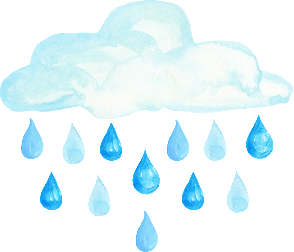 Download Hand Drawn A Raining Cloud Png Transparent Material - Portable ...