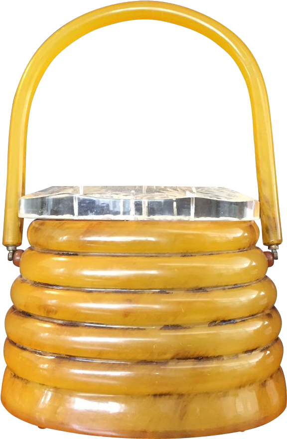Download Unique Vintage Bakelite And Lucite Beehive Handbag - Handbag ...