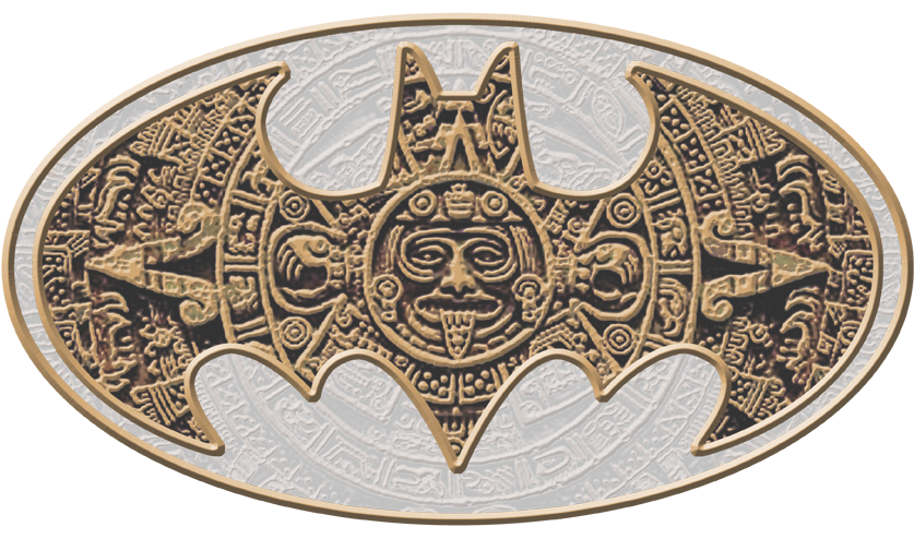 Download Batman Aztec Bat Logo Men's V Neck T Shirt - Lost Jade Of The ...