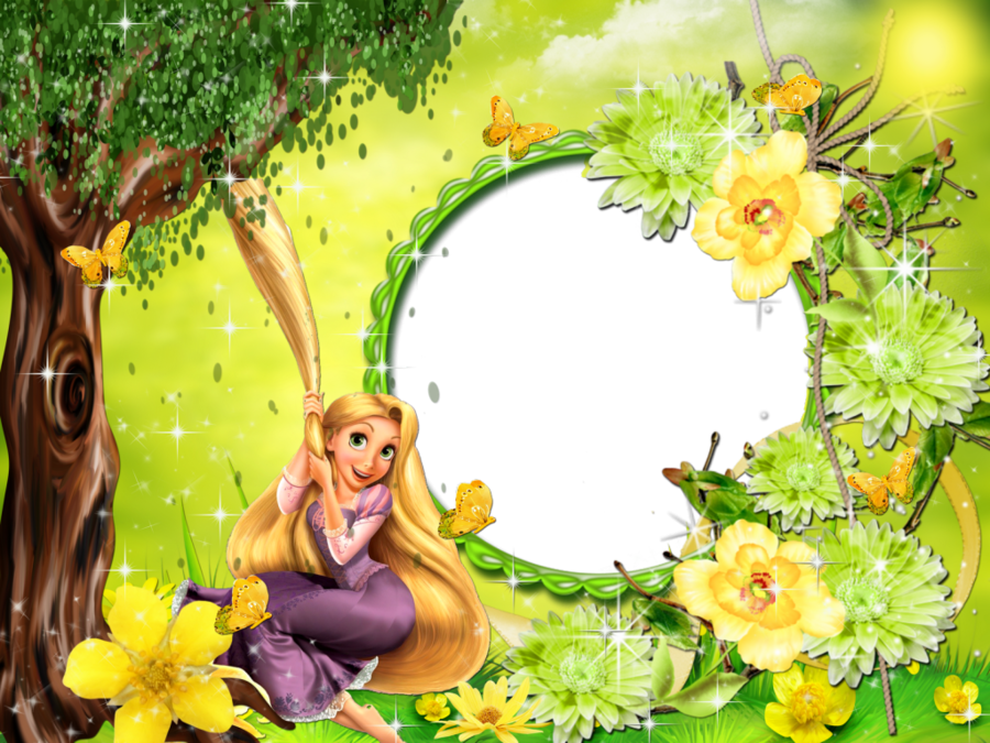 Download Moldura Apuzel Clipart Rapunzel Tangled Picture Frames - Frame ...
