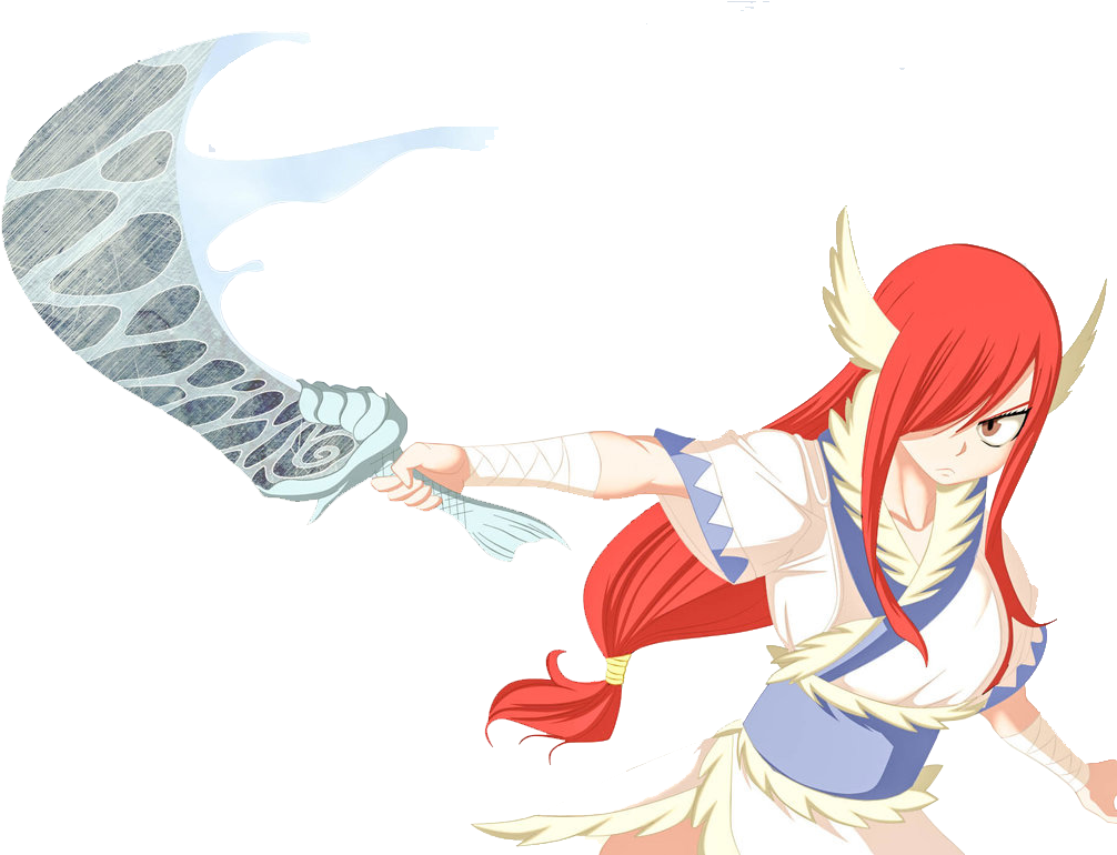 Download Erza Scarlet Wind God Armor Render - Full Size PNG Image - PNGkit
