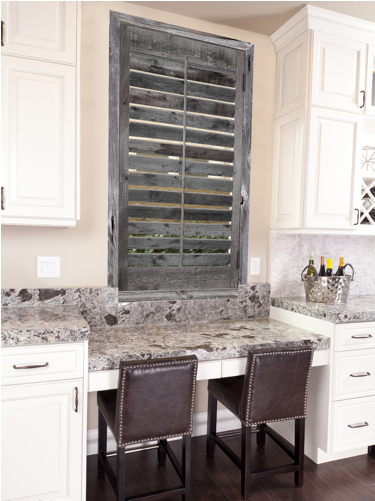 Download Reclaimed Wood Shutters On Kitchen Window In Boston - Full ...