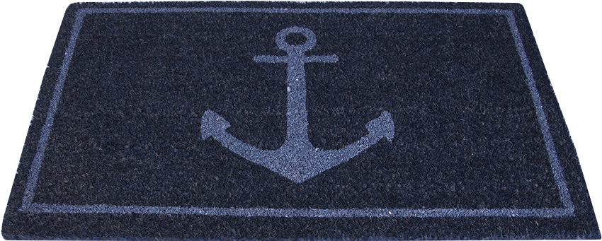 Download Blue Anchor Doormat - Batela Nautical Navy Anchor Doormat ...