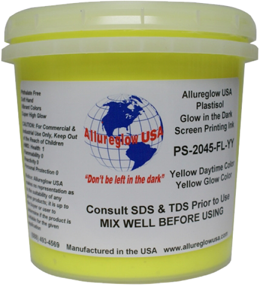 Download Transparent Allureglow Plastisol Ink Glow In The Dark Yellow ...